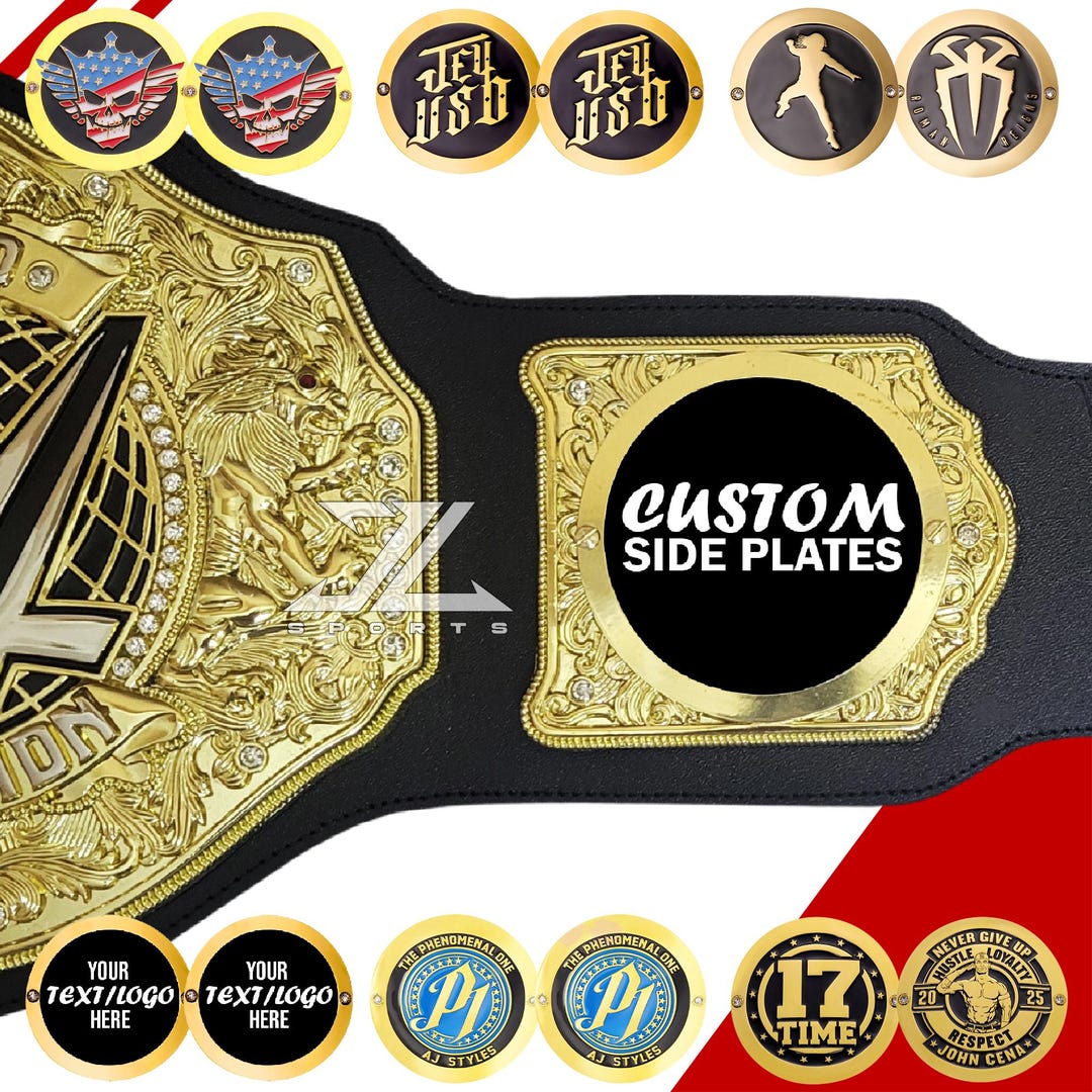 World Heavyweight Wrestling Championship Belt – Custom Side Plates ...