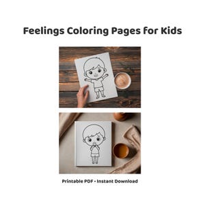 Feelings Coloring Pages for Kids | Emotions Coloring Sheets | Social ...