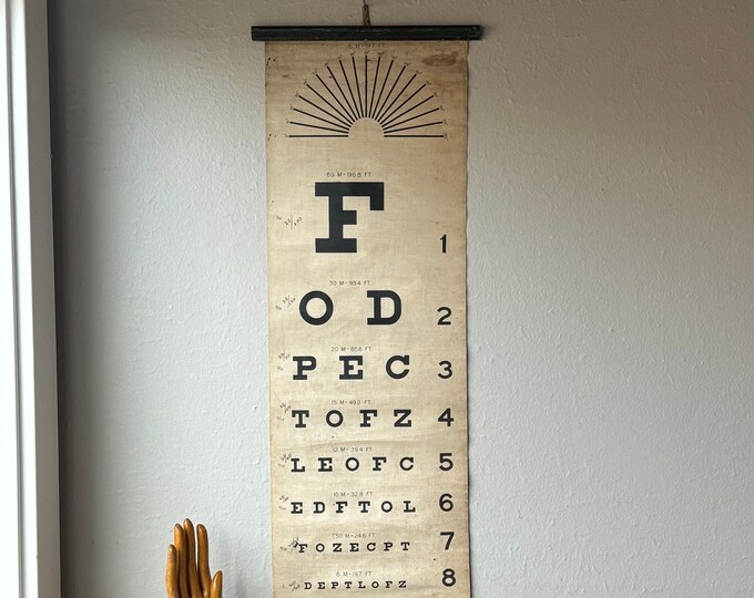 Antique Linen Eye Chart - Etsy