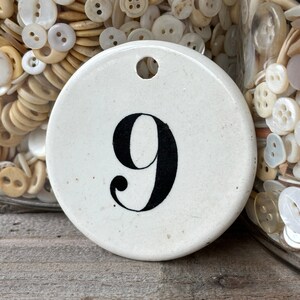 Antique Ironstone Wine Bin Label Number 9 - Etsy