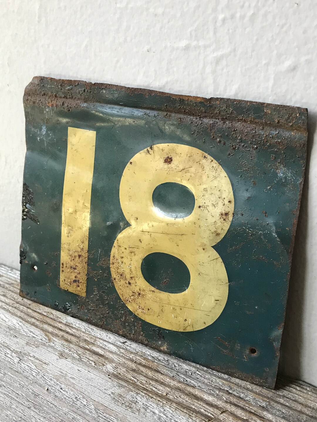 Vintage Gas Station Number Sign - Etsy
