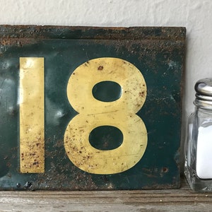 Vintage Gas Station Number Sign - Etsy