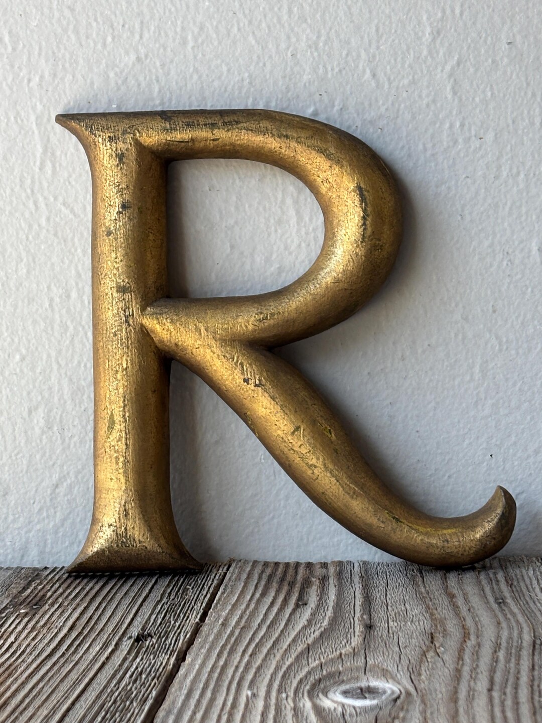 Antique Wooden Sign Letter R - Etsy