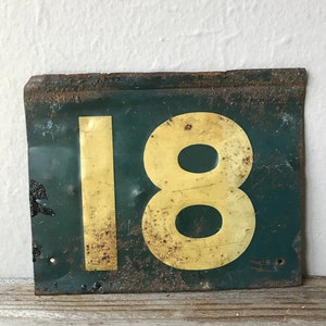 Vintage Gas Station Number Sign - Etsy