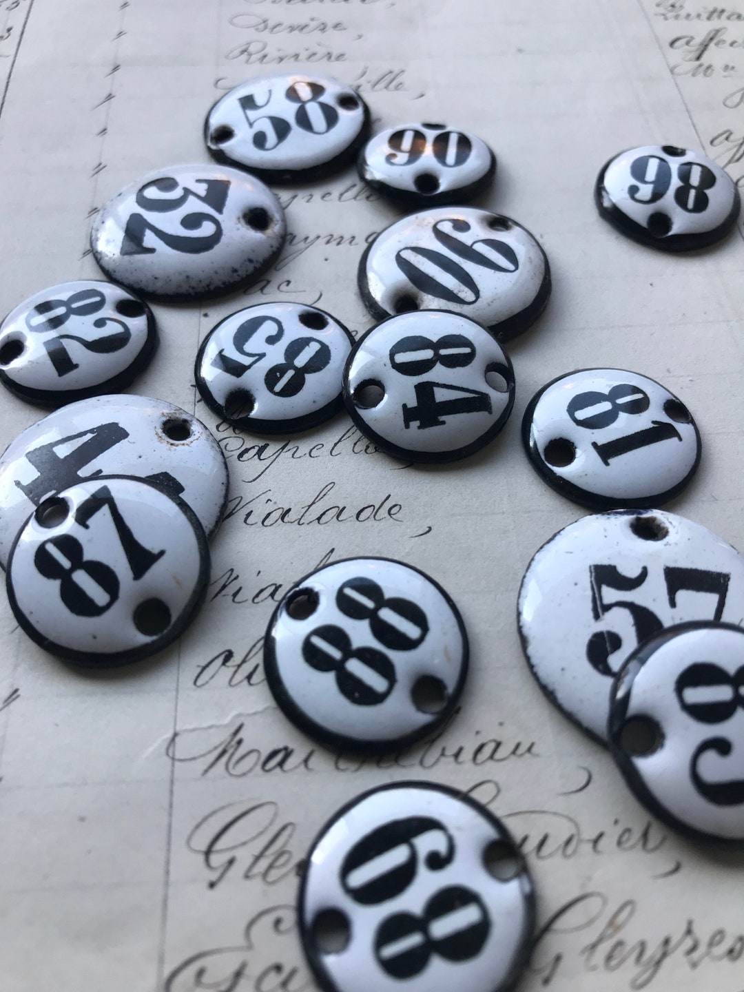 Antique French Number Plaques - Etsy