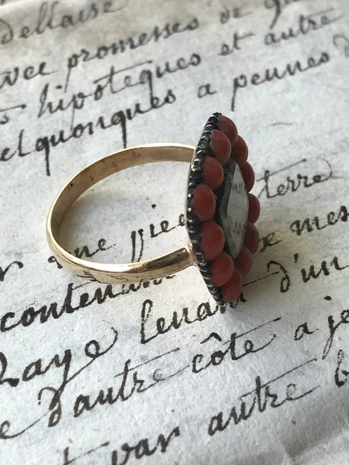 Antique Mourning Ring - Etsy
