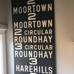 Vintage English Bus Roll Sign - Etsy