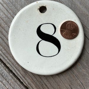 Antique Ironstone Wine Bin Label Number 8 - Etsy