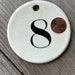 Antique Ironstone Wine Bin Label Number 8 - Etsy