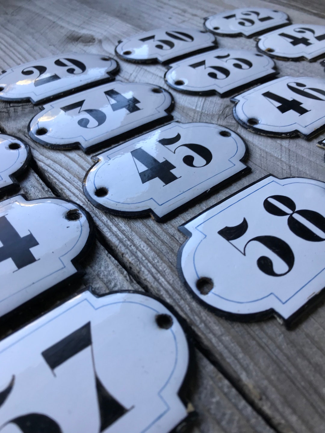 Antique French Number Plaque - Etsy