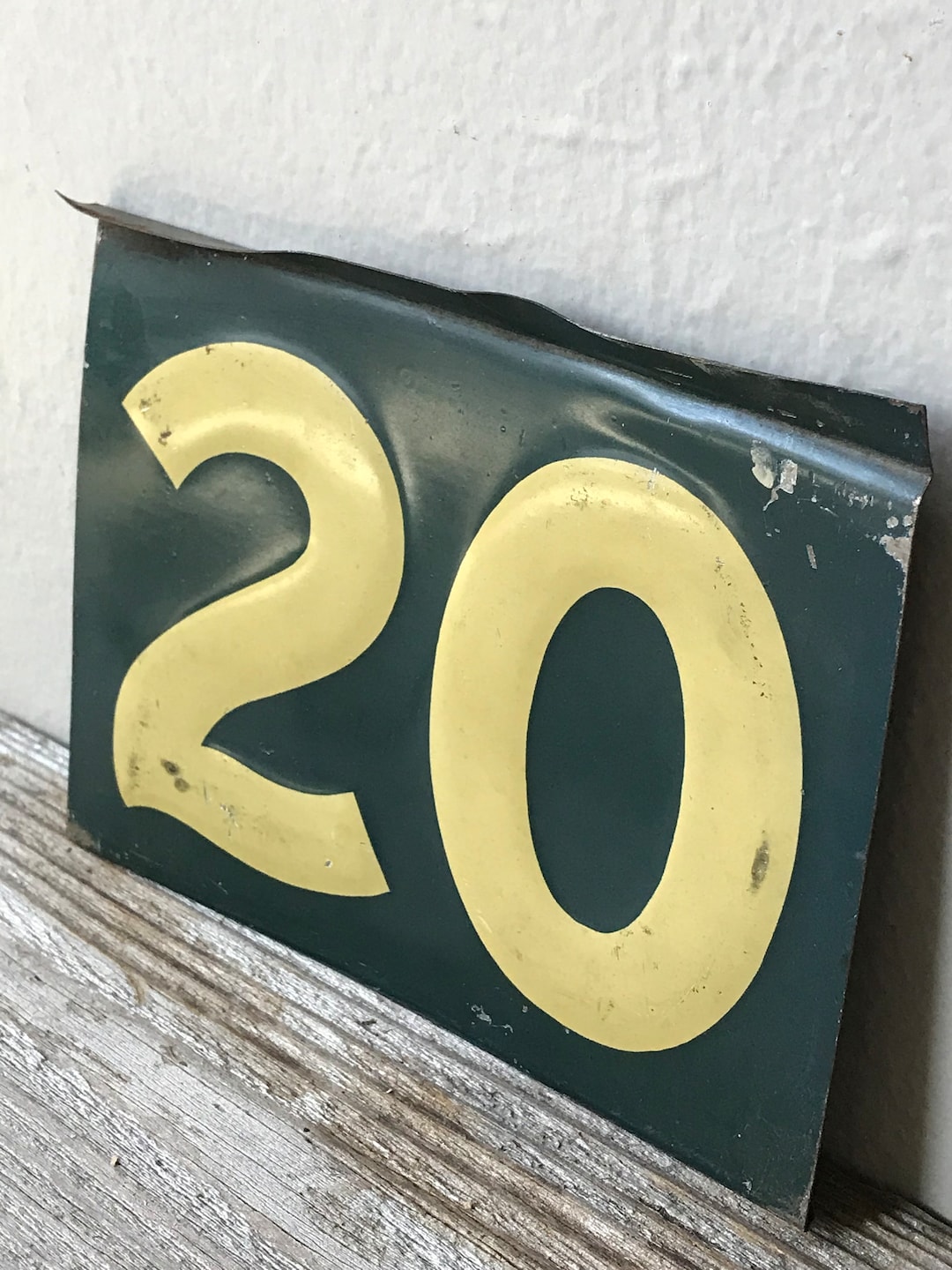 Vintage Gas Station Number Sign - Etsy