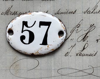 Antique French Number Plaque - Etsy
