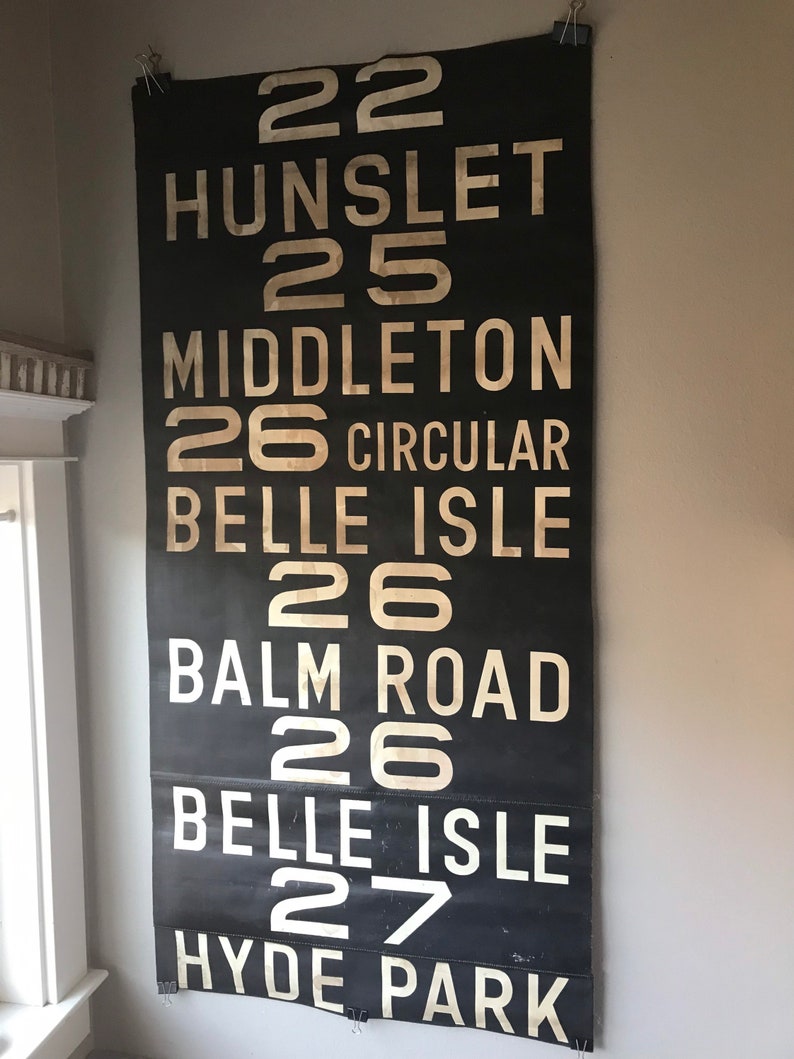 Vintage English Bus Roll Sign | Etsy