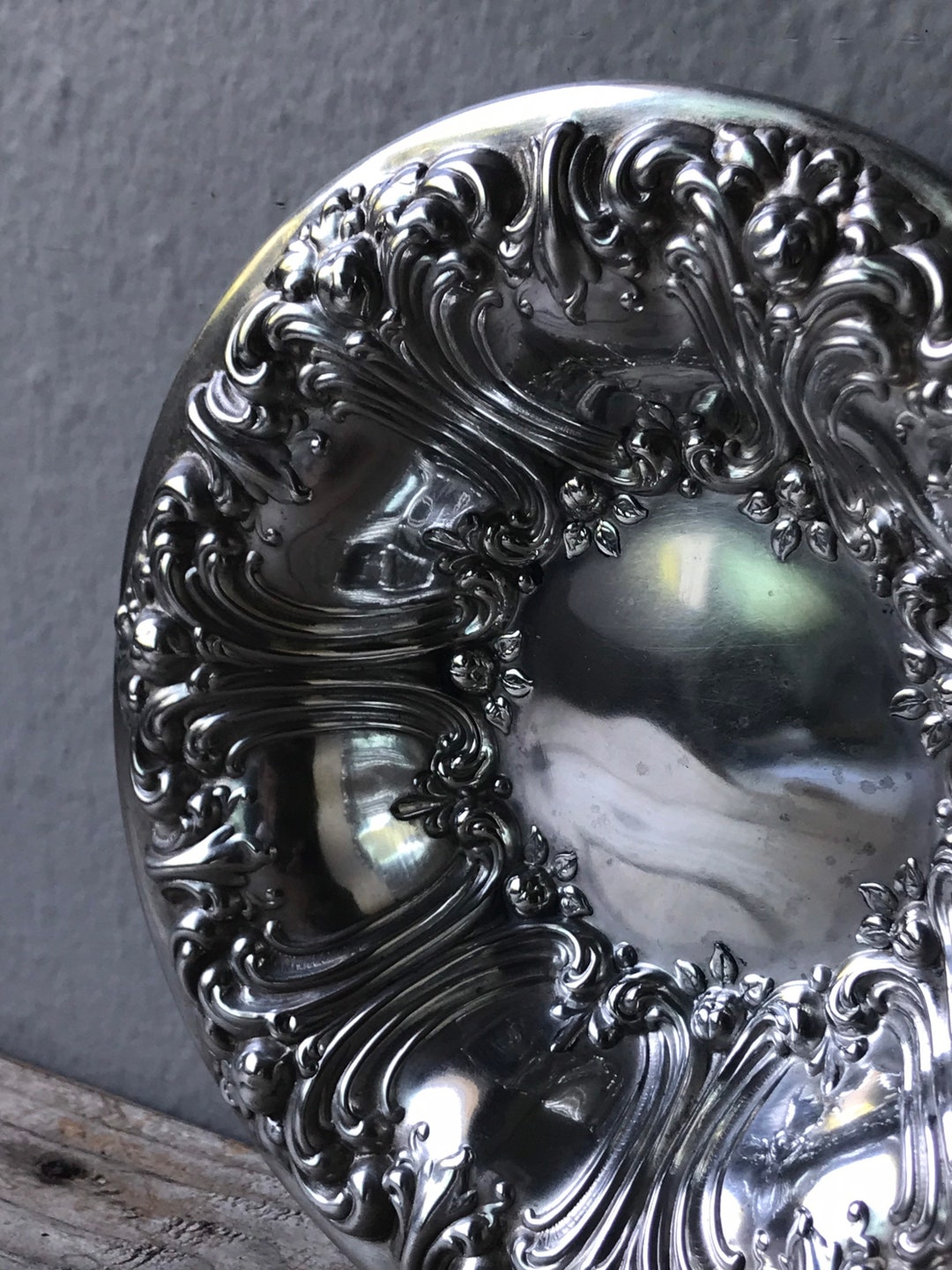 Antique Sterling Repousse Bowl - Etsy