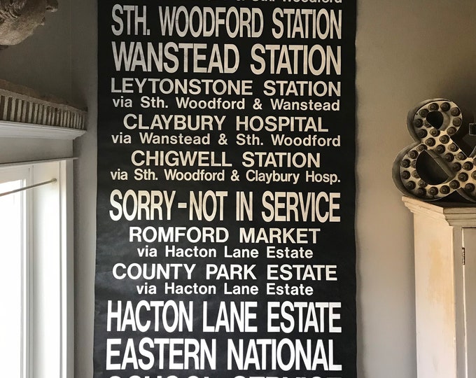 Vintage London Bus Roll Sign - Etsy
