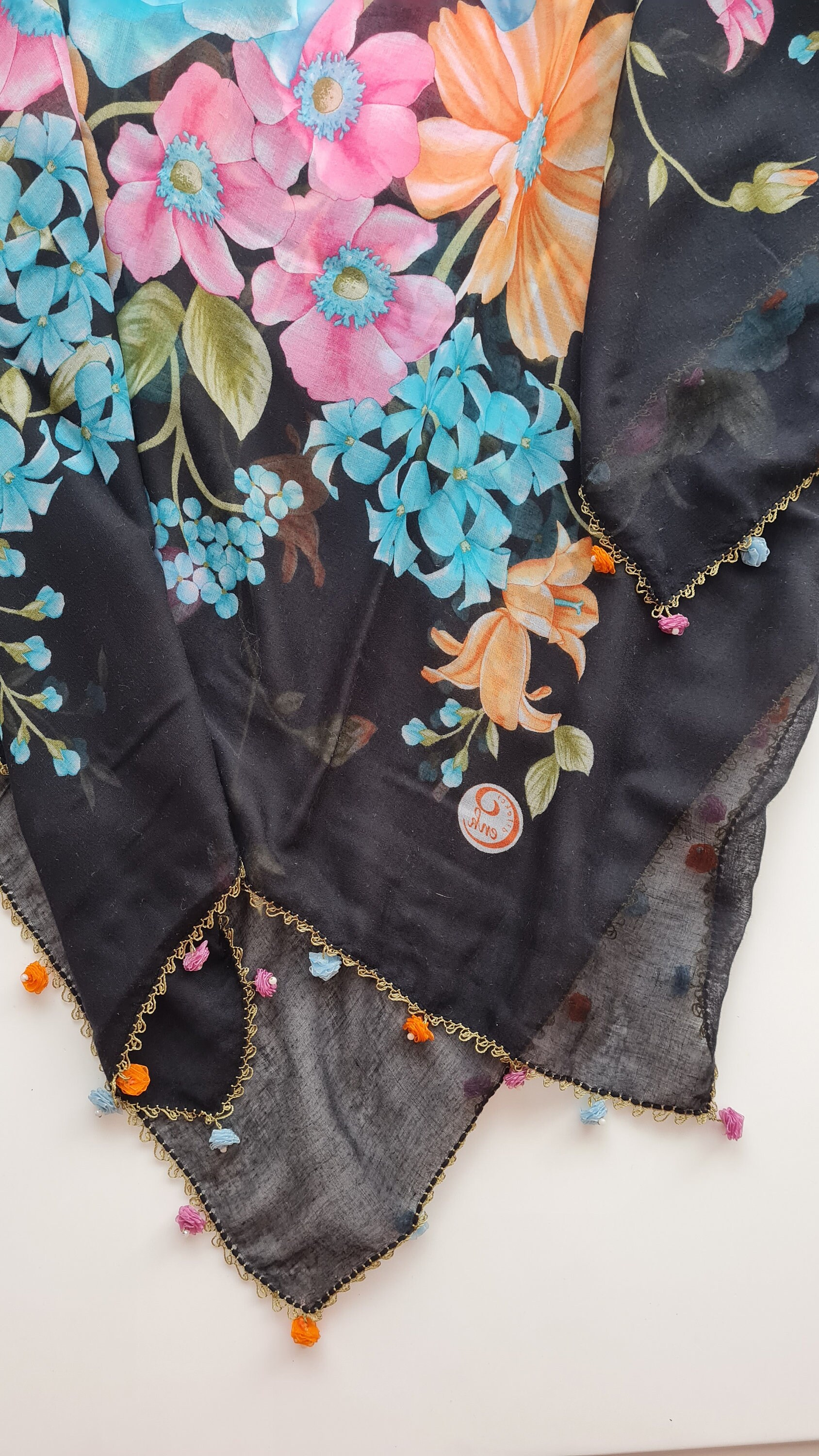 Turkish Oya, Handmade Scarf, Flowers,traditional,lacework, Scarf ...