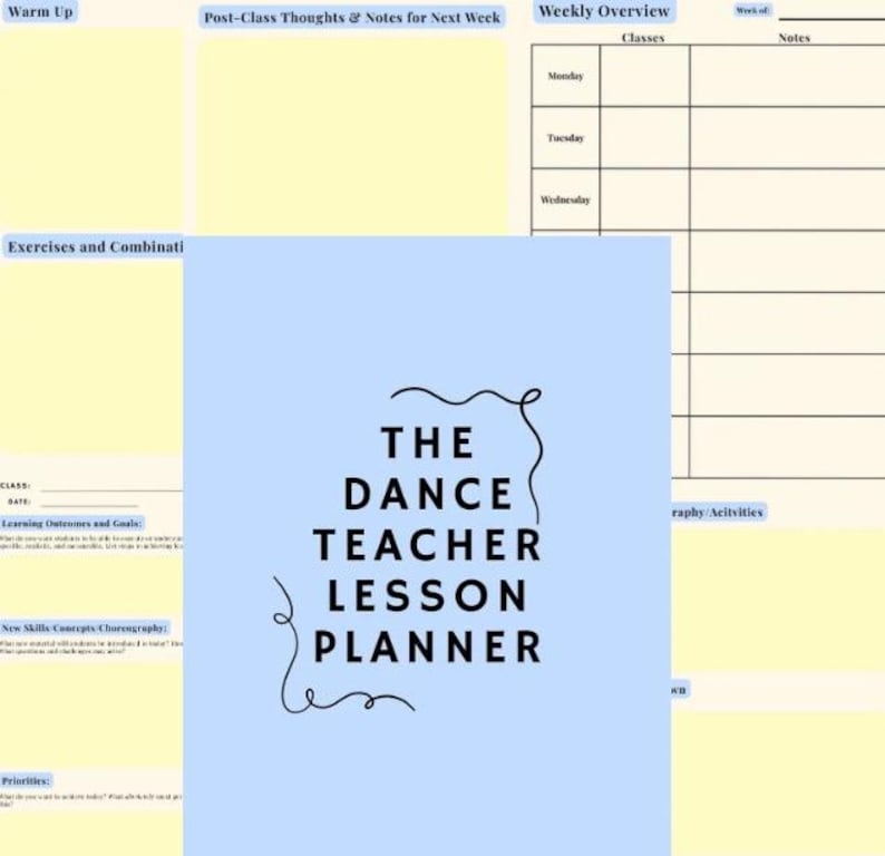 The Dance Teacher Lesson Planner - Etsy