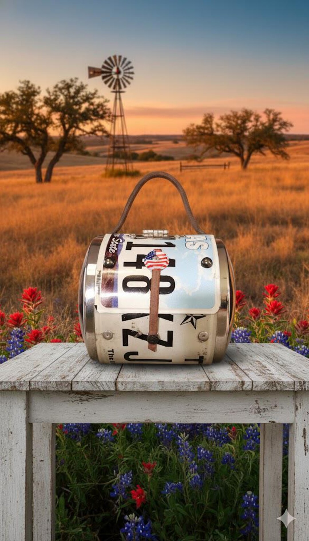 Texas Barrel Purse Handmade With License Plates!! - Etsy