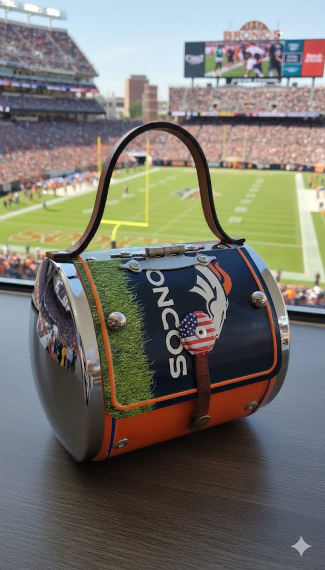 One-of-a-kind Football Team Licence Plate Barrel Purse! YOUR TEAM ...
