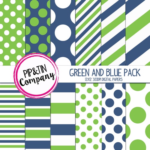 Baby Boy Blues Digital Scrapbook Paper Pack Instant Download - Etsy