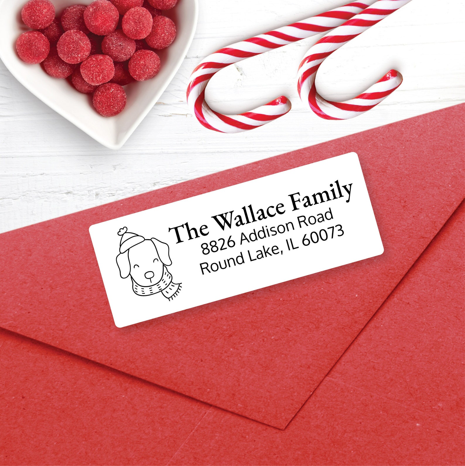 Christmas Return Labels, Custom Address Labels, Address Label ...