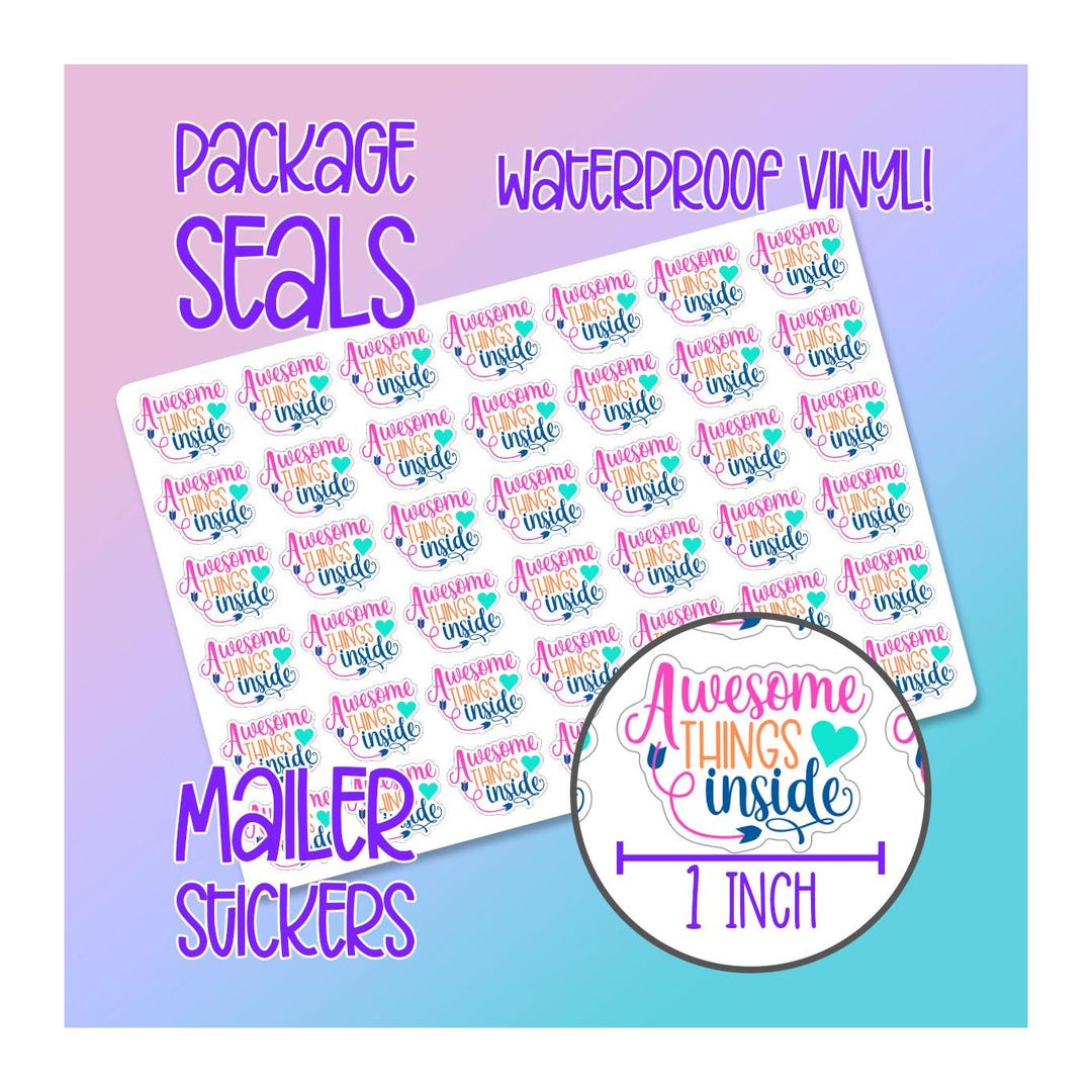 Small Business Package and Envelope Seals / Labels - Waterproof Matte ...
