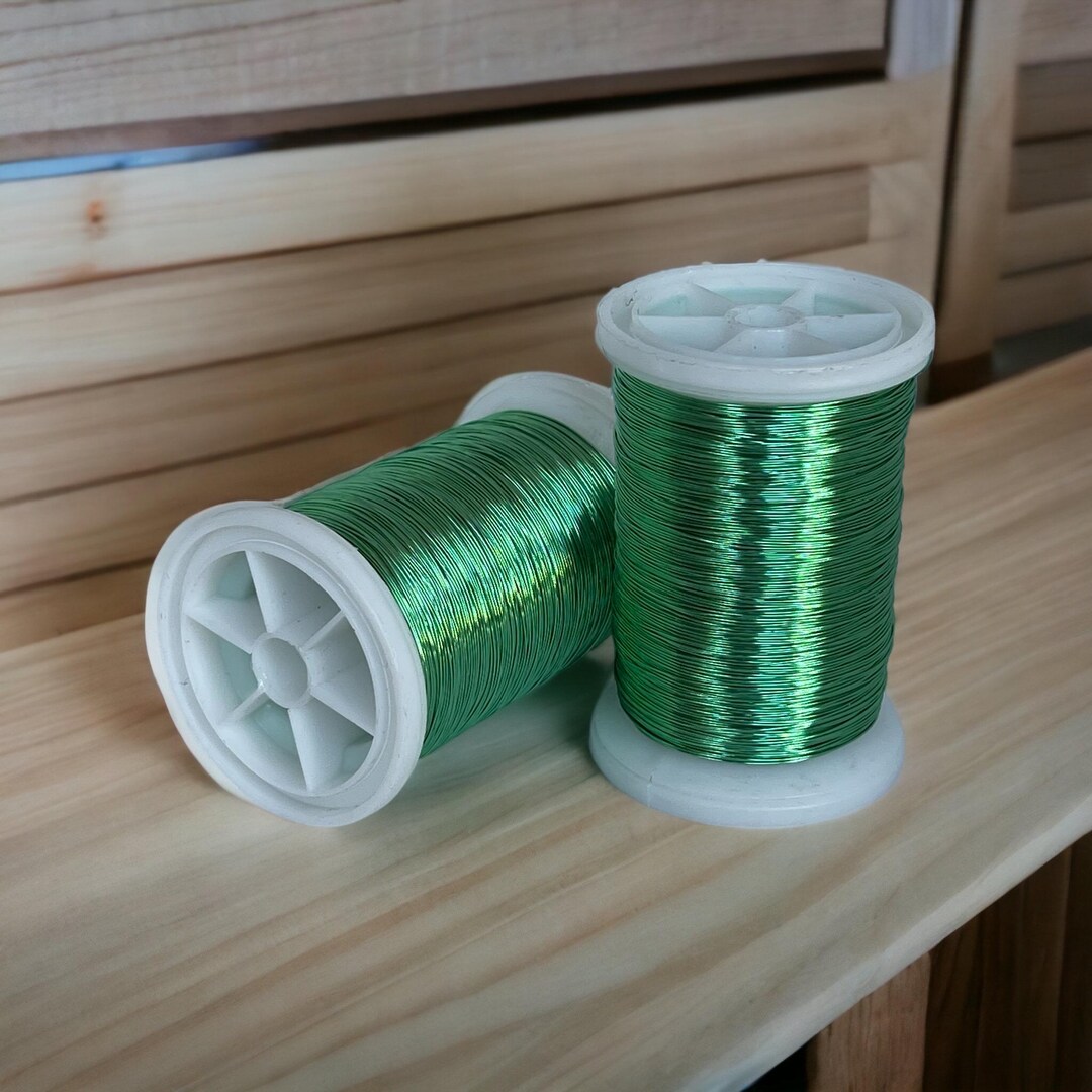 28 Gauge (0.30mm) Ice Green Color Silver Plated Copper Wire, Craft ...