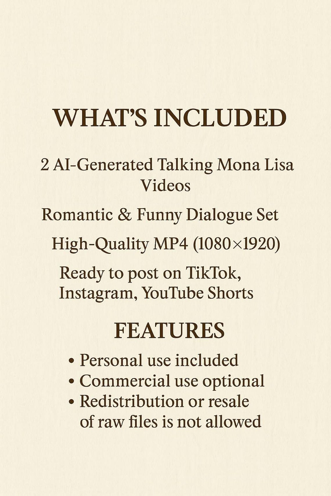 AI Animated Talking Mona Lisa Video | Funny, Romantic (digital Download ...