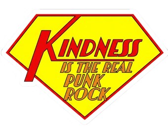 Kindness is the Real Punk Rock Magnet | Motivational Gift | Superhero ...