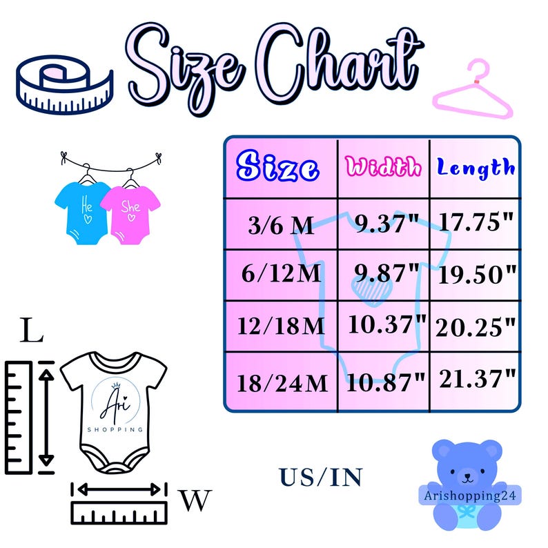 Baby Clothing Size Chart (digital Download) - Etsy
