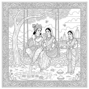 krishna colouring pages for kids printable