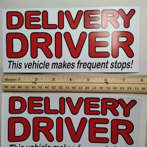 Delivery Driver Vinyl Waterproof Sticker Car Decal Magnet Food ...