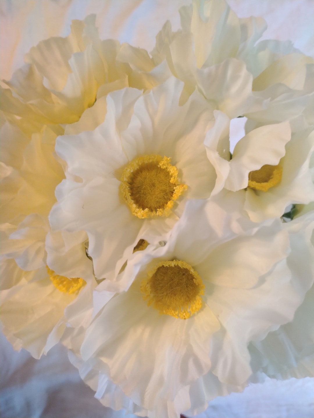 Cherokee Rose Fake Silk Flower Georgia State Flowers Single Stem ...