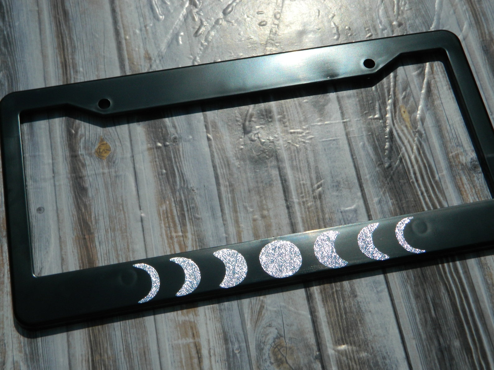 Mote It Be License Plate Frame Moon Phases Goddess Color Changing ...