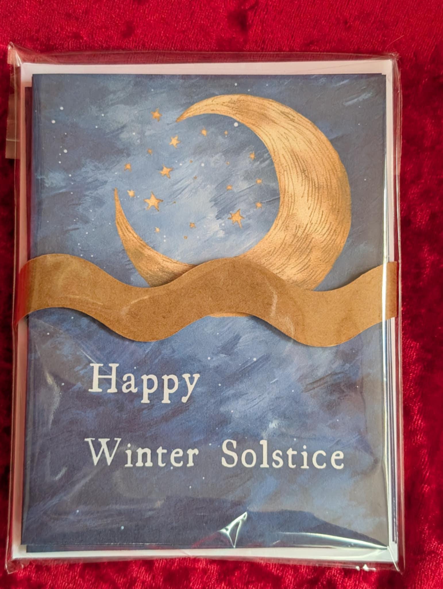 Winter Solstice Holiday Greeting Cards Notecards Blank Inside Set of 6 ...