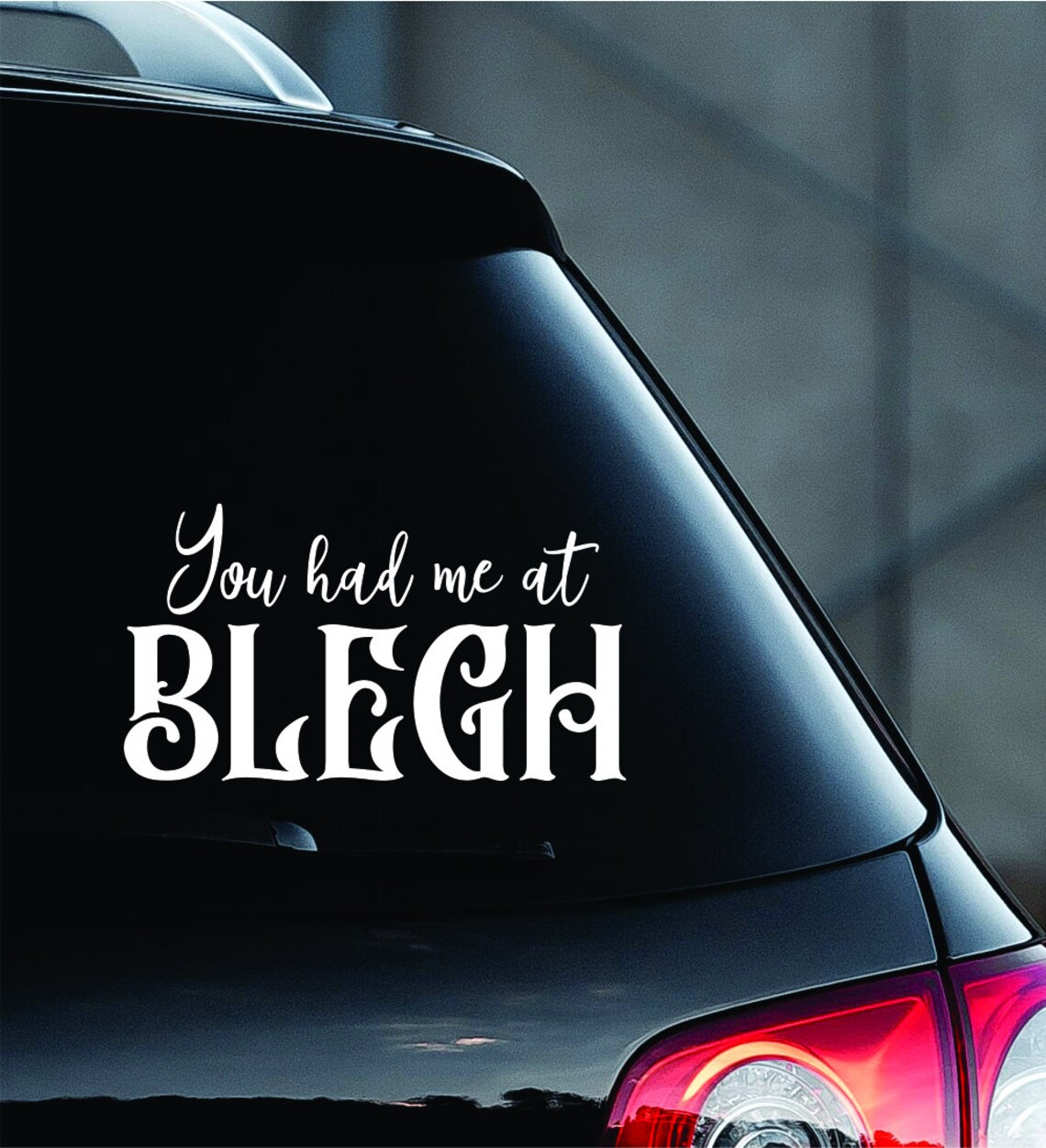 BLEGH You Had Me at Blegh Metalcore Car Decal Funny Window Bumper ...