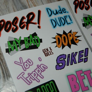Gen X Rules 20 Vinyl Stickers 2 Full Color DIE CUT Sheets - Etsy Canada