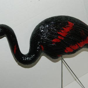 Goth Black Red Zombie Flamingo Yard Sculpture Garden Decor Blood ...