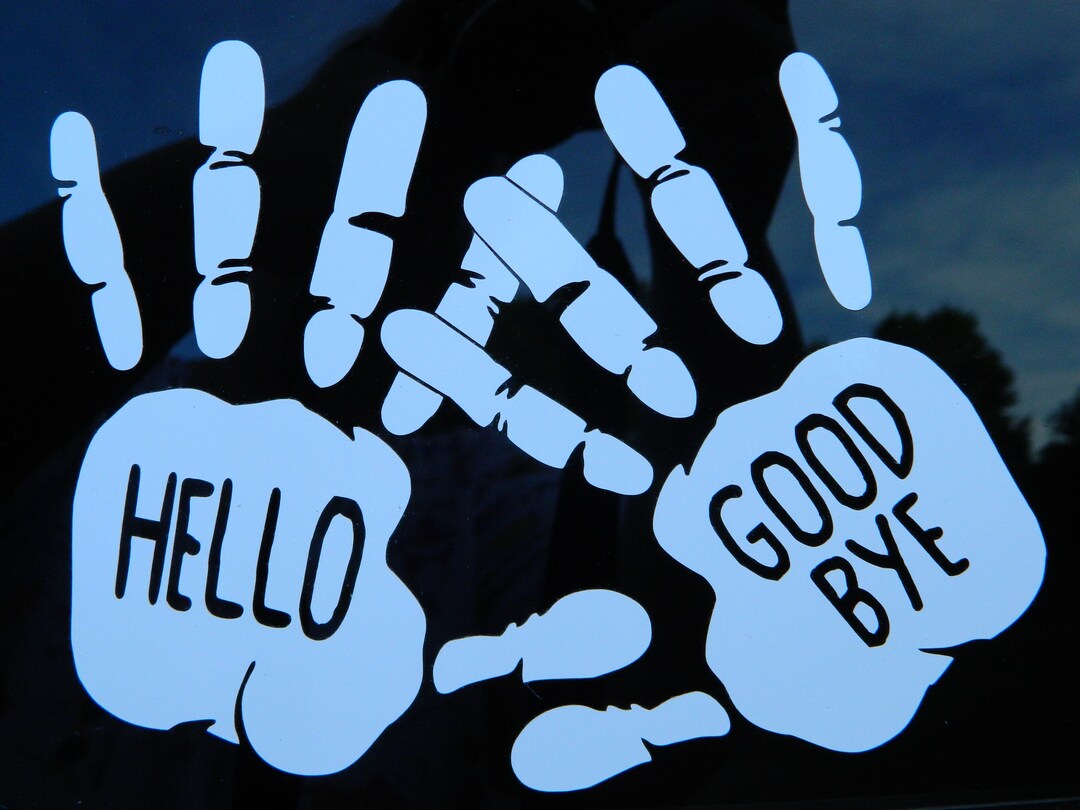 Hello Goodbye Klaus Hand Tattoos Car Decal Sticker Laptop Guitar Window ...