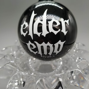 BLEGH Emo Holiday Ornament Metal Scream Black and White Christmas ...