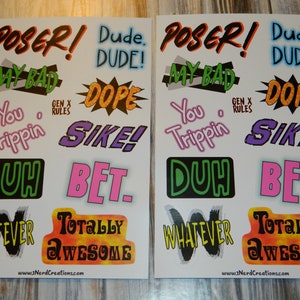 Gen X Rules 20 Vinyl Stickers 2 Full Color DIE CUT Sheets - Etsy Canada