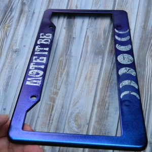 Mote It Be License Plate Frame Moon Phases Goddess Color Changing ...