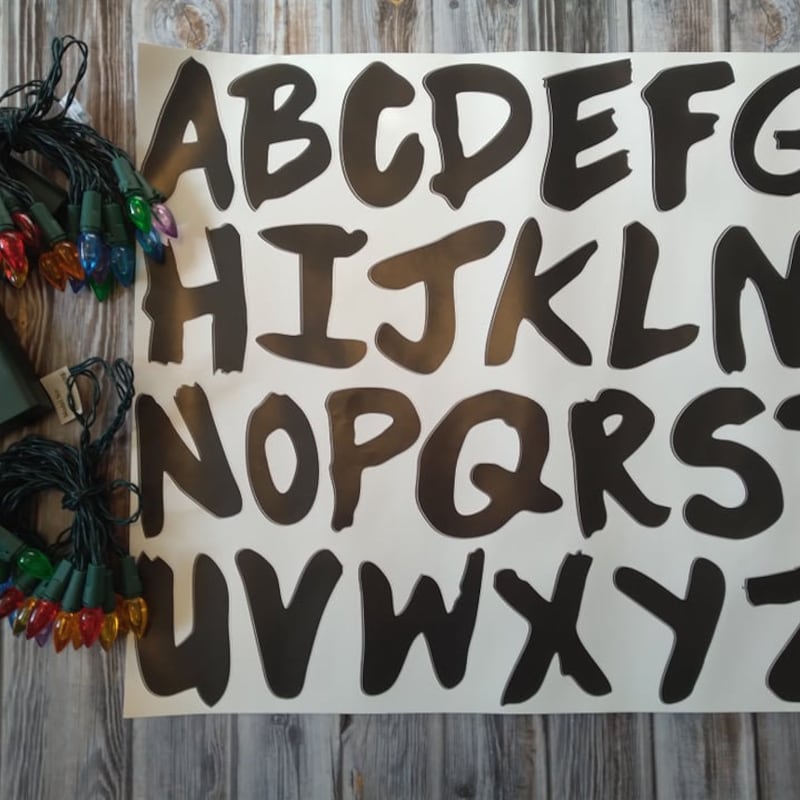 Strangers Things Alphabet Wall Lights - Etsy