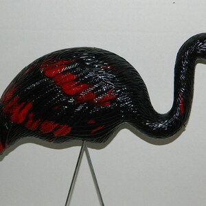 Goth Black Red Zombie Flamingo Yard Sculpture Garden Decor Blood ...