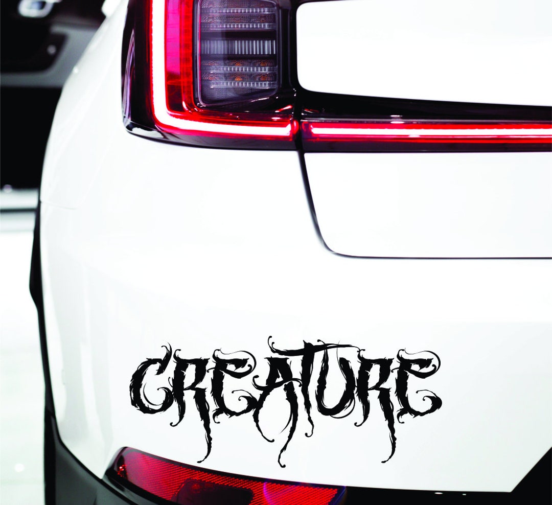 Creature Metalcore Car Decal Window Bumper Sticker Laptop Guitar Emo ...