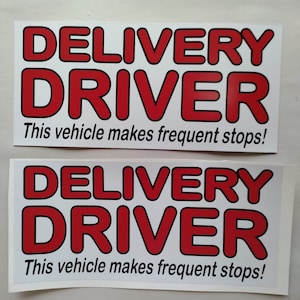 Delivery Driver Vinyl Waterproof Sticker Car Decal Magnet Food ...