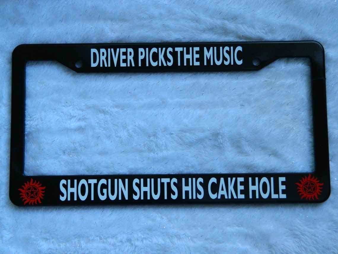 Supernatural Inspired License Plate Frame Driver Picks Music - Etsy