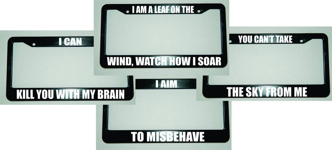 Firefly Inspired License Plate Frames Best Quotes I Aim to Misbehave ...