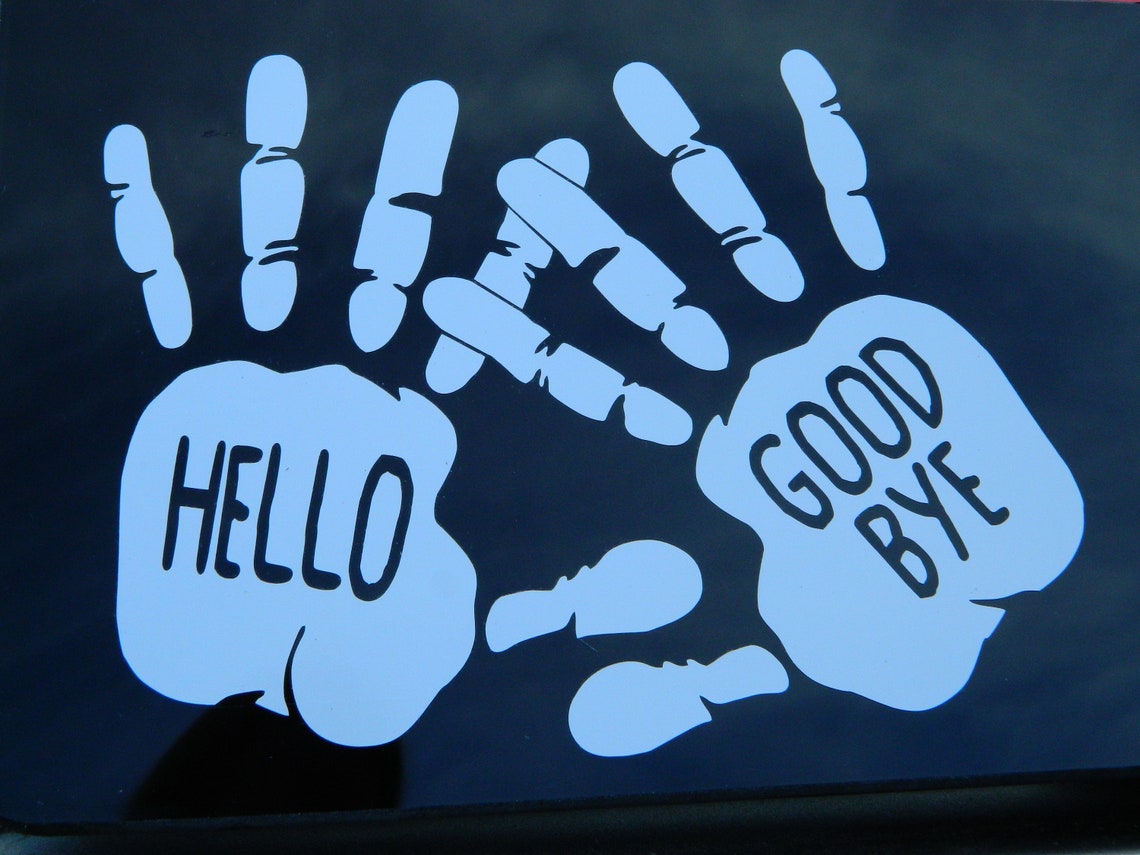 Hello Goodbye Klaus Hand Tattoos Car Decal Sticker Laptop - Etsy
