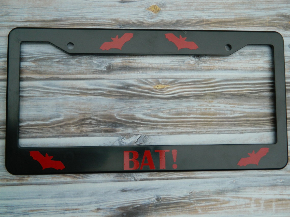 BAT License Plate Frame Blood Red Auto Decor Car Truck | Etsy
